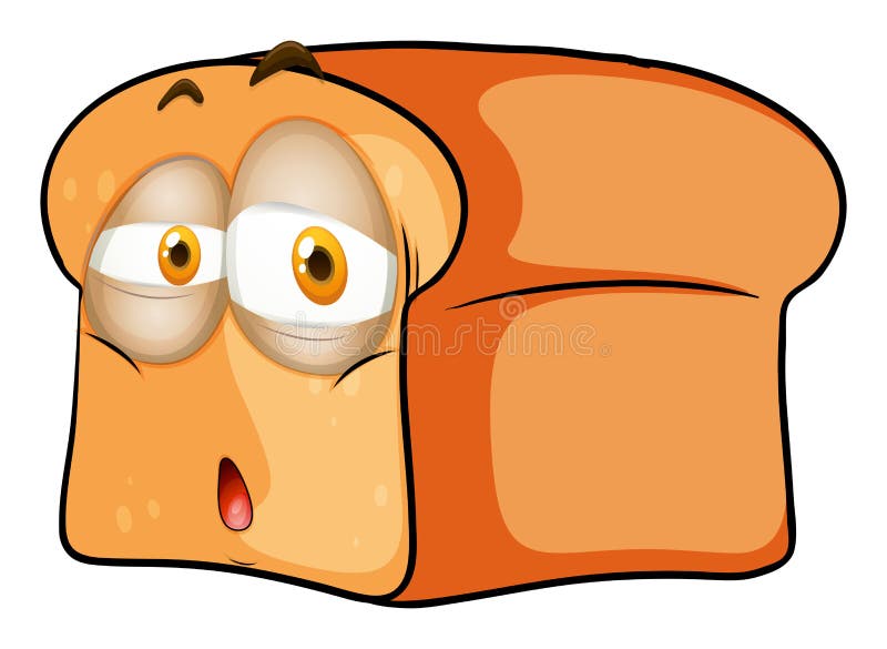 Brood Van Brood Met Droevig Gezicht Vector Illustratie - Illustration ...
