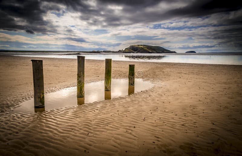 Brooding Skies Over Weston-Super-Mare Sands Stock Image - Image of ...