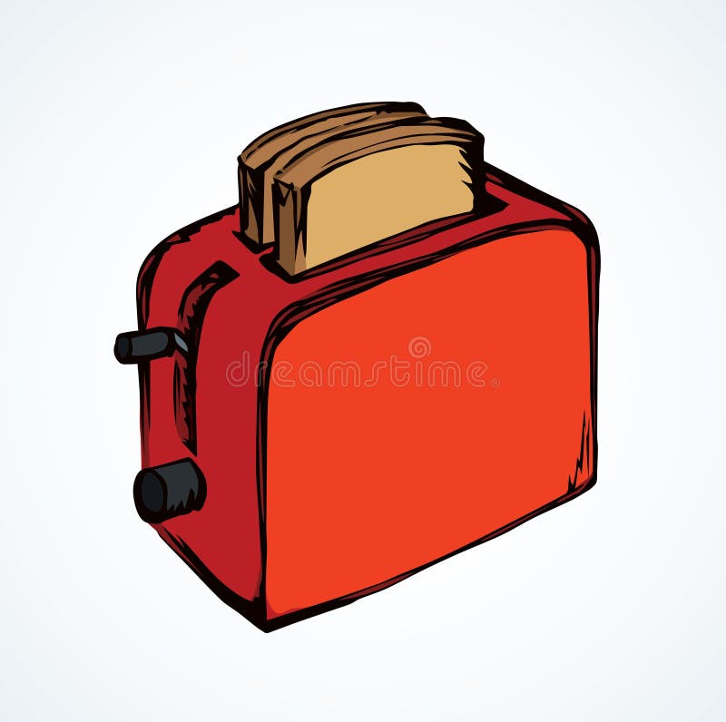 Broodrooster Vector Tekening Vector Illustratie - Illustration of brood ...