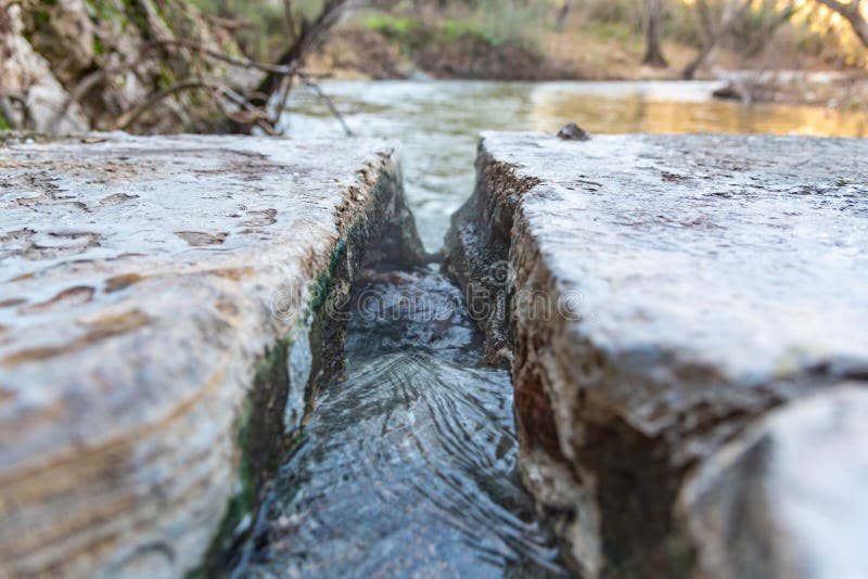 Brook with spring water stock photo. Image of close - 166325426