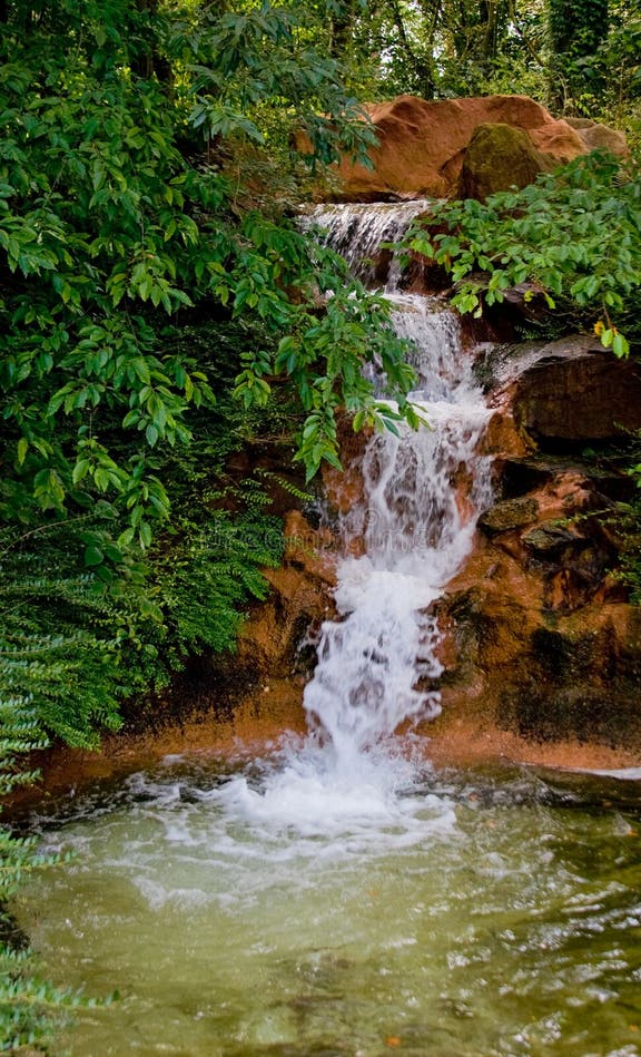 Brook Stream with Waterfall Stock Image - Image of environment ...