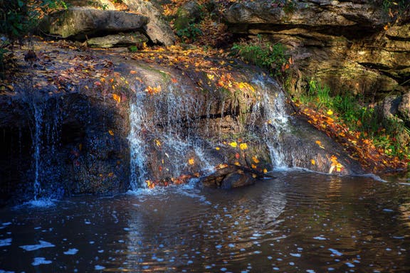 Brook waterfall stock image. Image of peaceful, motion - 164508417