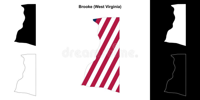 Brooke outline map stock illustration. Illustration of empty - 324289595