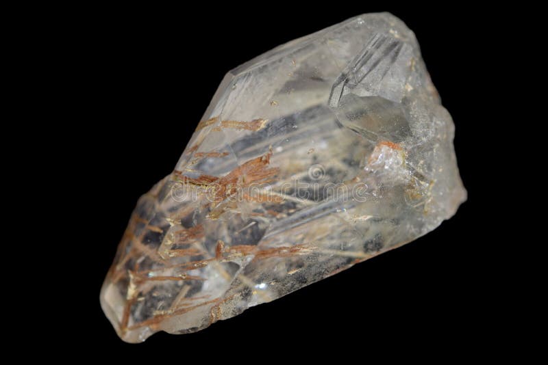 Brookite in Quartz stock image. Image of color, gemstone - 174252577