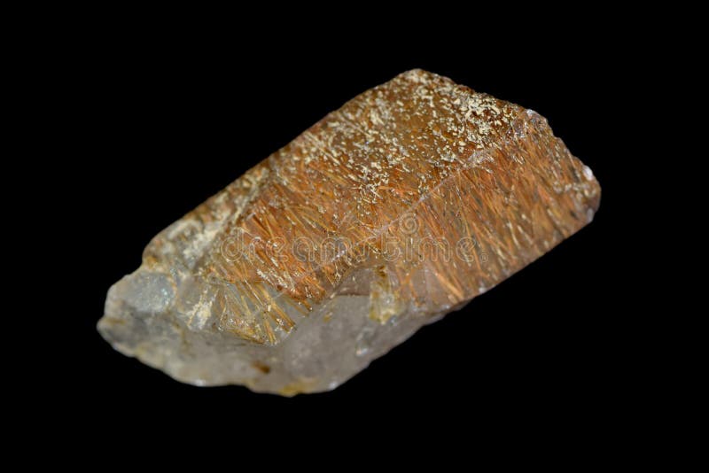 Brookite in Quartz stock image. Image of gemstone, geology - 174252599