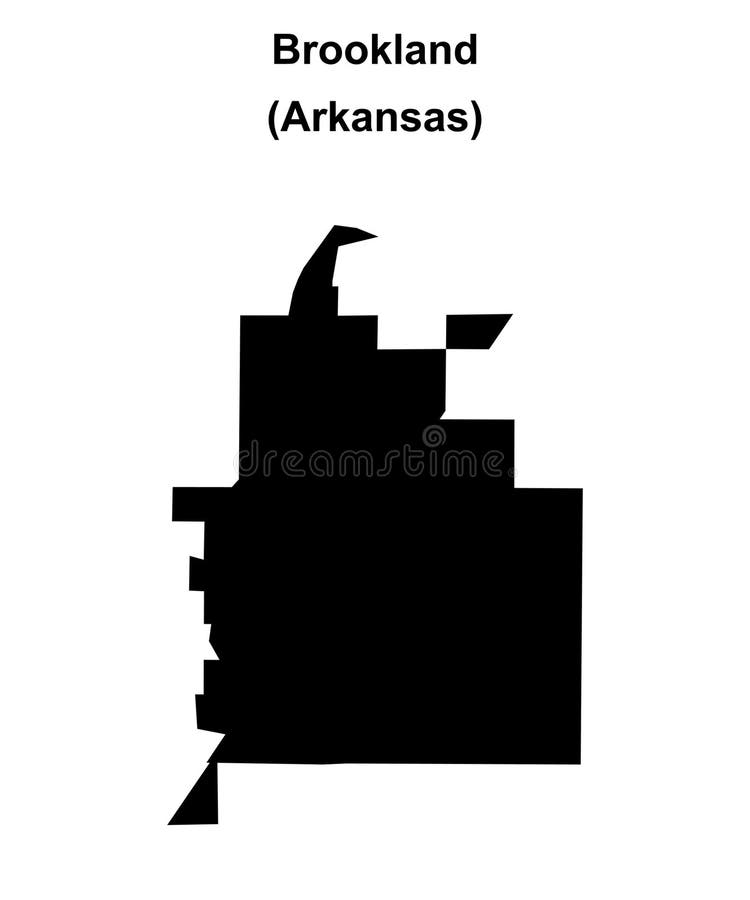 Brookland outline map stock illustration. Illustration of contour ...