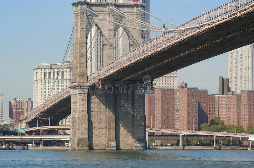 Brooklyn Bridge stock image. Image of manhattan, high - 1350327
