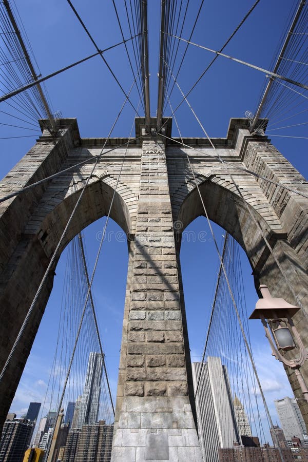 Brooklyn Bridge stock image. Image of famous, manhattan - 18315691