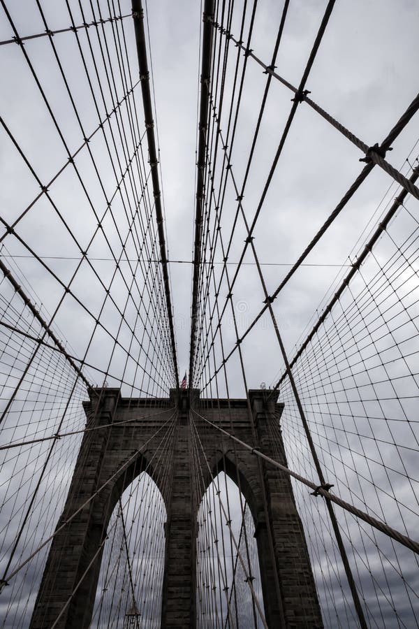 Brooklyn Bridge Perspective Stock Image - Image of perspective ...