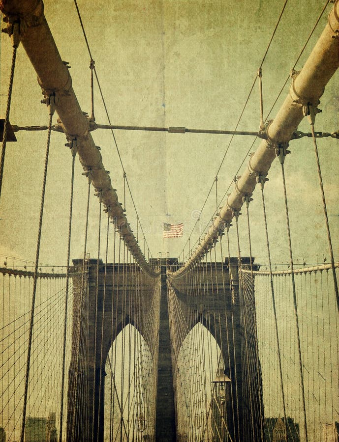 Brooklyn Bridge. stock image. Image of american, scene - 24377705