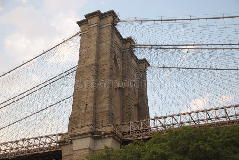 Brooklyn Bridge stock photo. Image of roads, support, city - 5919058
