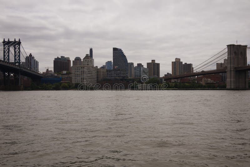 Brooklyn Bridge stock image. Image of scenic, financial - 335829601