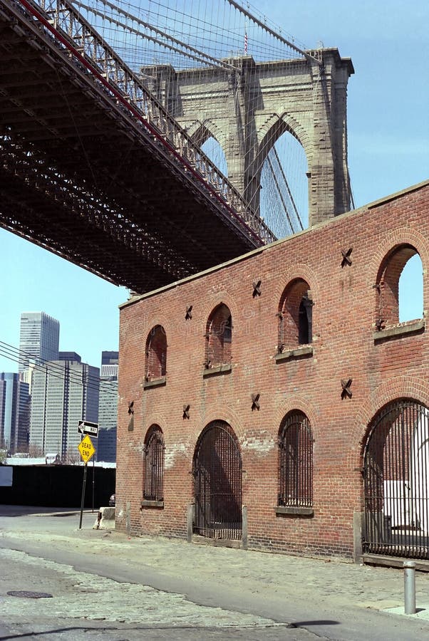 Brooklyn Bridge Dumbo New York USA Stock Image - Image of york ...