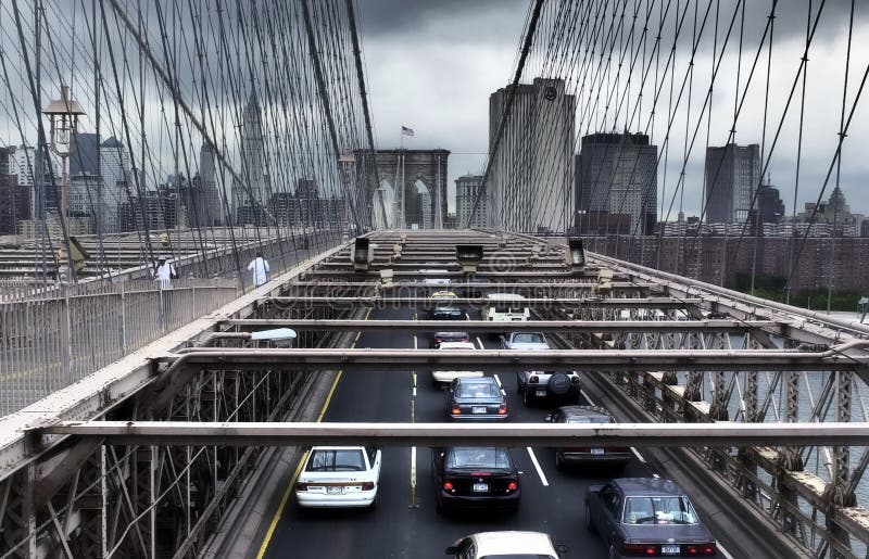 Brooklyn Bridge editorial stock image. Image of cars - 80004109