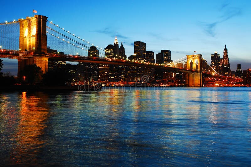Brooklyn Bridge and Lower Manhattan Editorial Photography - Image of ...