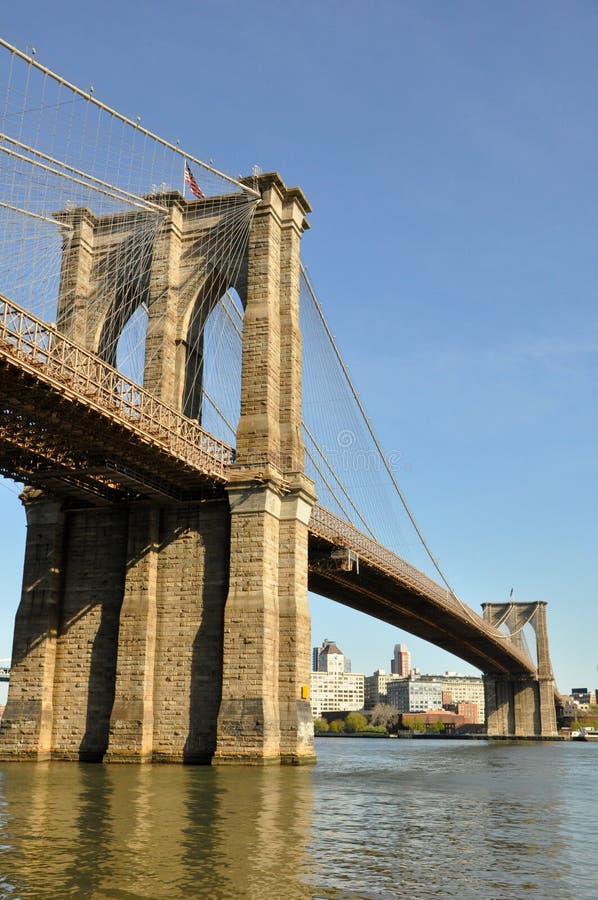 Brooklyn Bridge - the Most Famous Bridge of New York Stock Photo ...