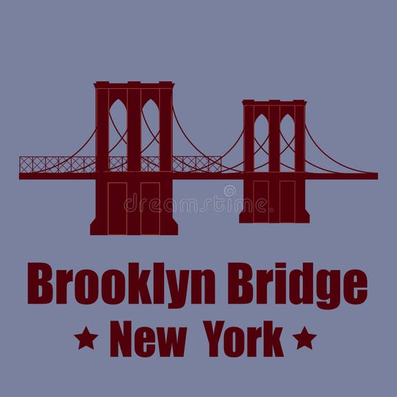 Brooklyn Bridge New York. Vector Stock Illustration - Illustration of ...