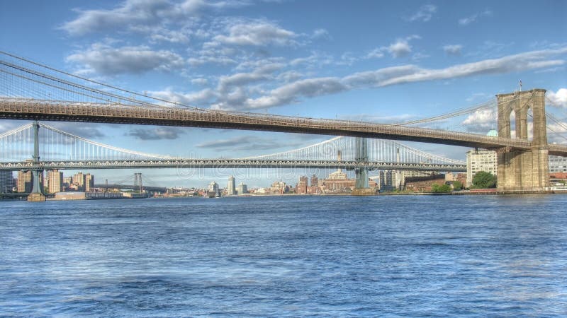 Brooklyn Bridge Panorama, New York Stock Photo - Image of steel, bridge ...