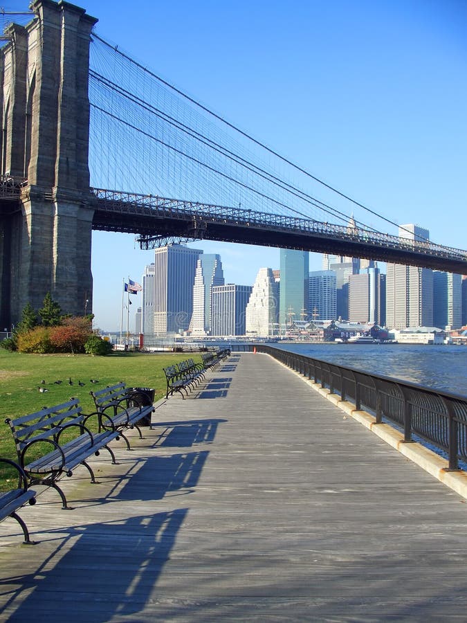 Brooklyn Bridge Park, New York Stock Photo - Image of park, crossing ...