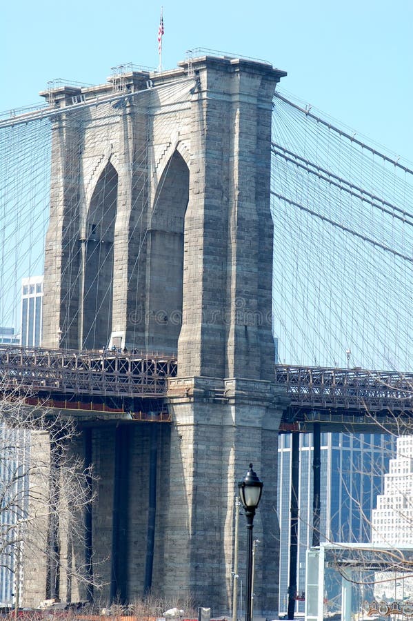 Brooklyn Bridge Tower stock photo. Image of brooklyn - 23899736