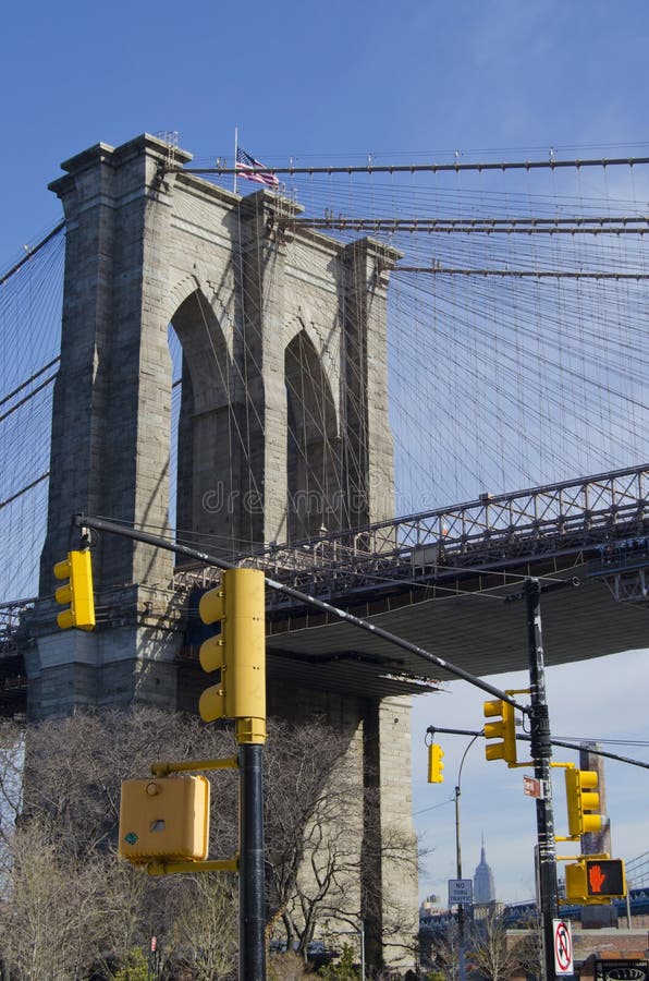 Brooklyn Bridge stock photo. Image of cable, arches, street - 52166916