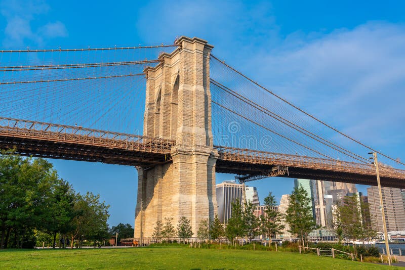 Brooklyn Bridge View of One of the Symbols of New York Stock Image ...