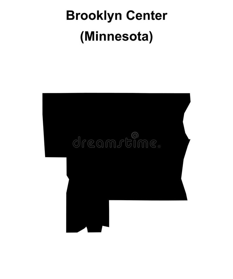 Brooklyn Center Outline Map Stock Vector - Illustration of template ...