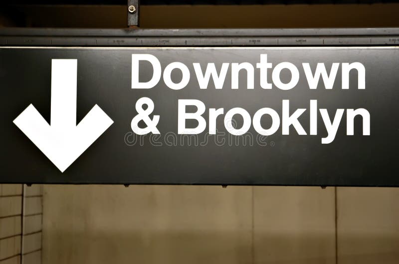 Brooklyn NYC Subway Sign stock photo. Image of american - 29777854