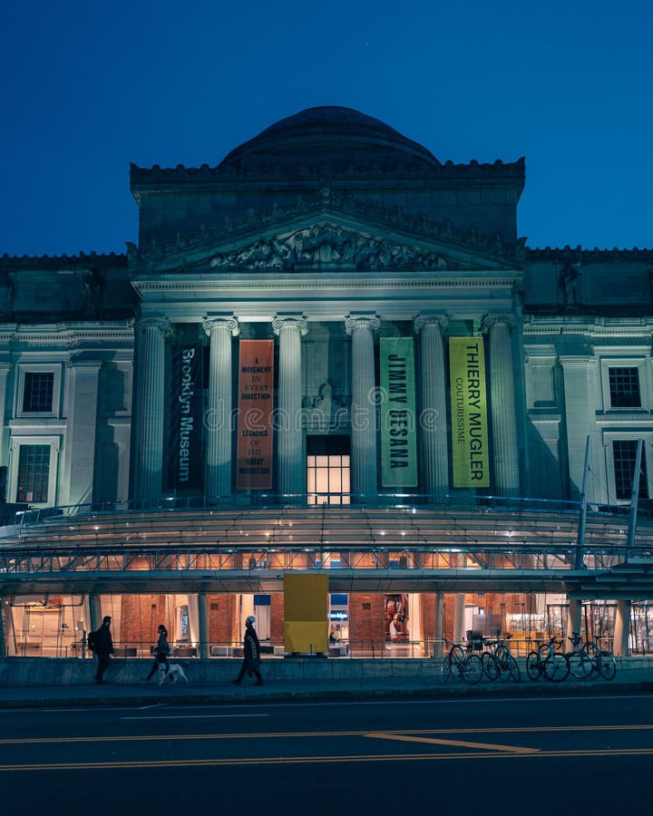 The Brooklyn Museum at Night, Brooklyn, New York Editorial Image ...