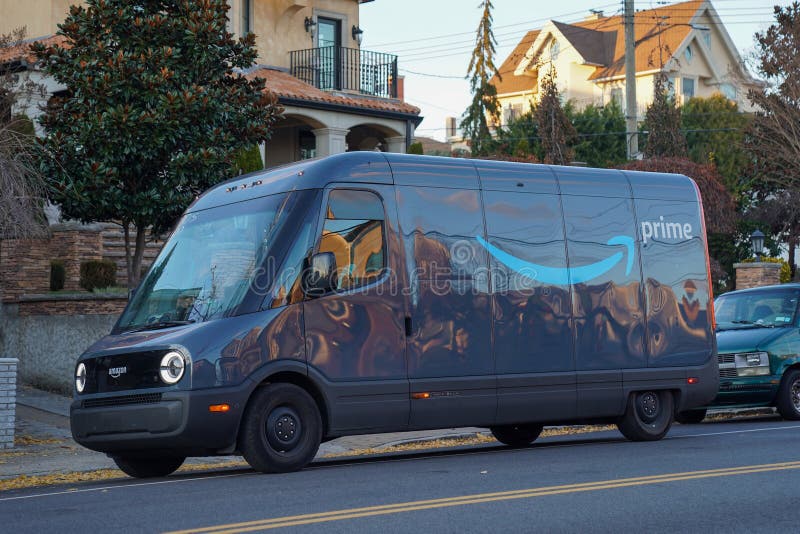An Amazon Electric Delivery Van in Brooklyn, New York Editorial Photo ...