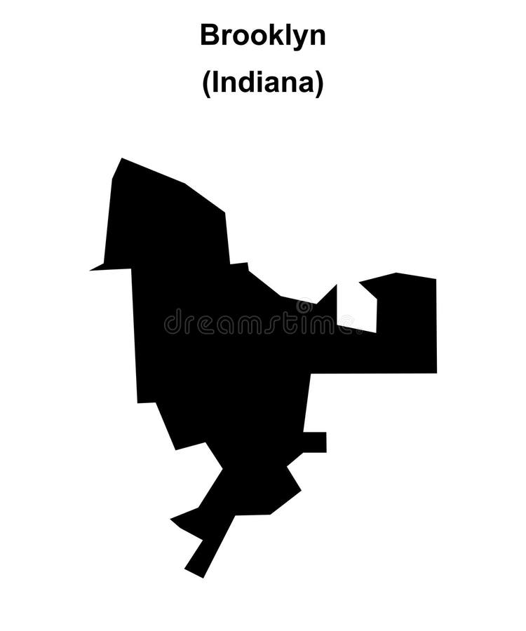 Brooklyn outline map stock vector. Illustration of detailed - 387282211