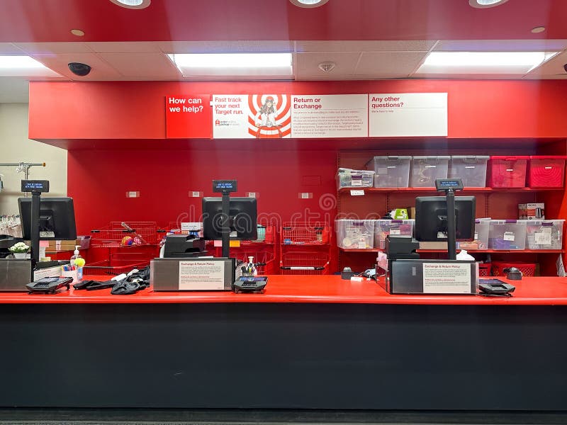 View of the Service Desk at a Target Store, Where Customers Can Make ...