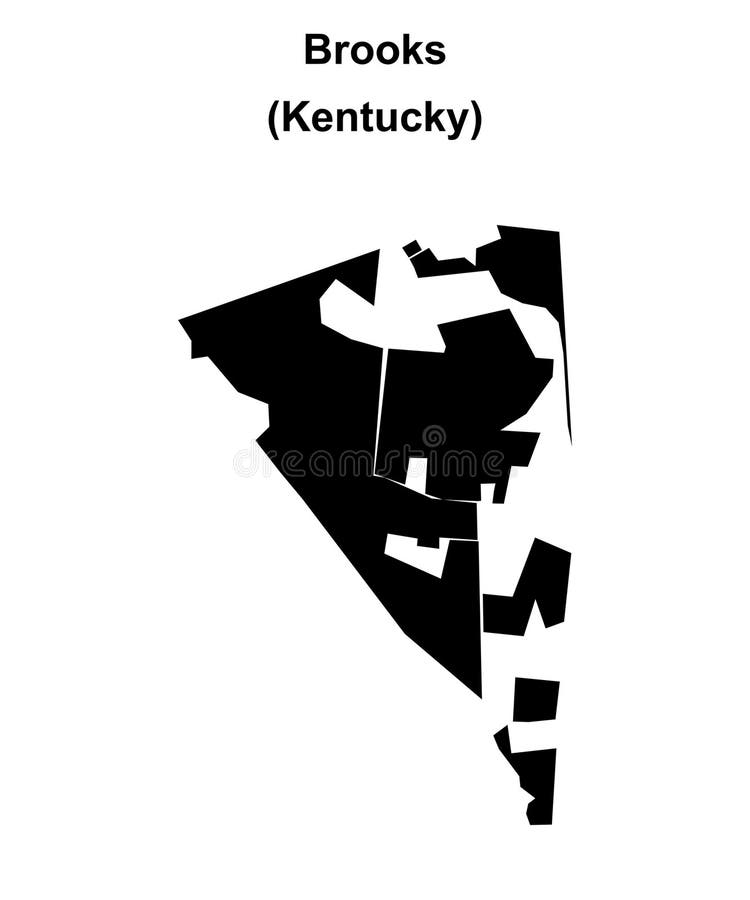 Brooks outline map stock vector. Illustration of cartography - 387338477