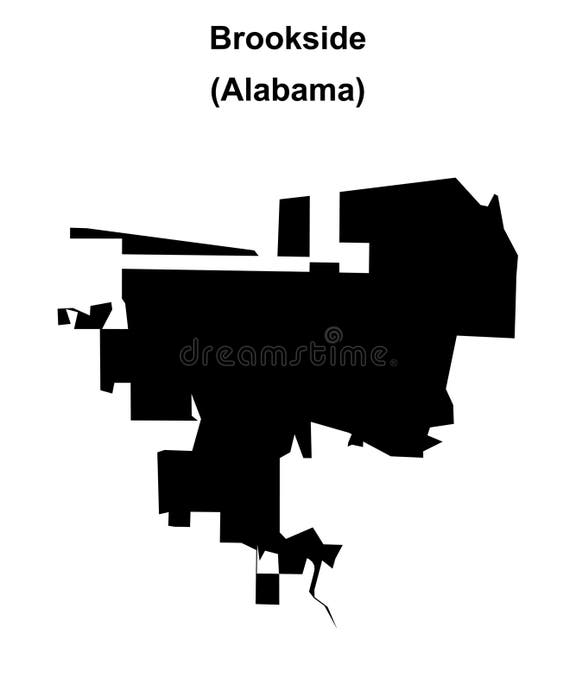 Brookside outline map stock vector. Illustration of vector - 385900243