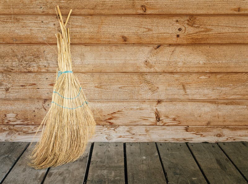 Broom stock photo. Image of grained, natural, board, floor - 21418608