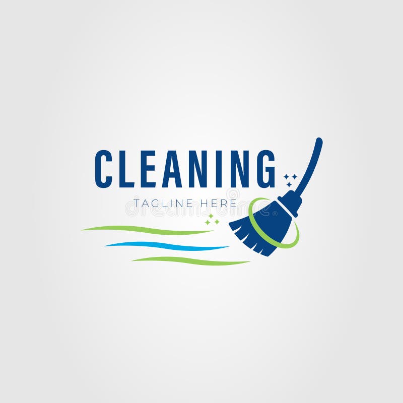 Broom or Besom for Cleaning Room Logo Vector Illustration Design Stock ...