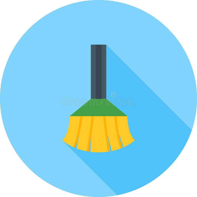 Broom Sweeping Dust stock vector. Illustration of cleaning - 29421995