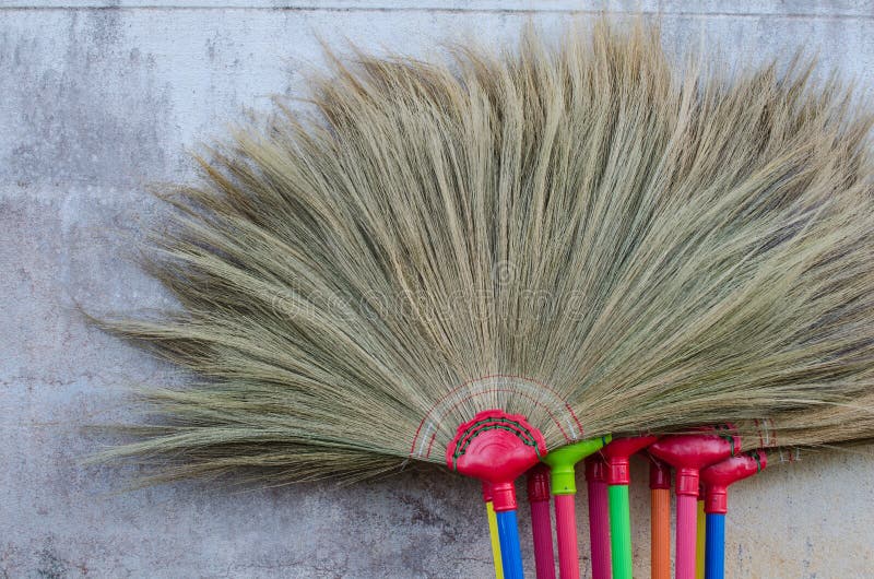 Broom stock photo. Image of cleaner, broom, orange, broomstick - 37047052