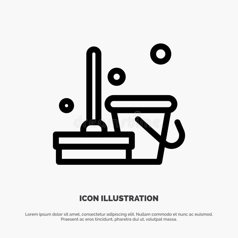 Broom, Clean, Cleaning, Sweep Line Icon Vector Stock Vector ...