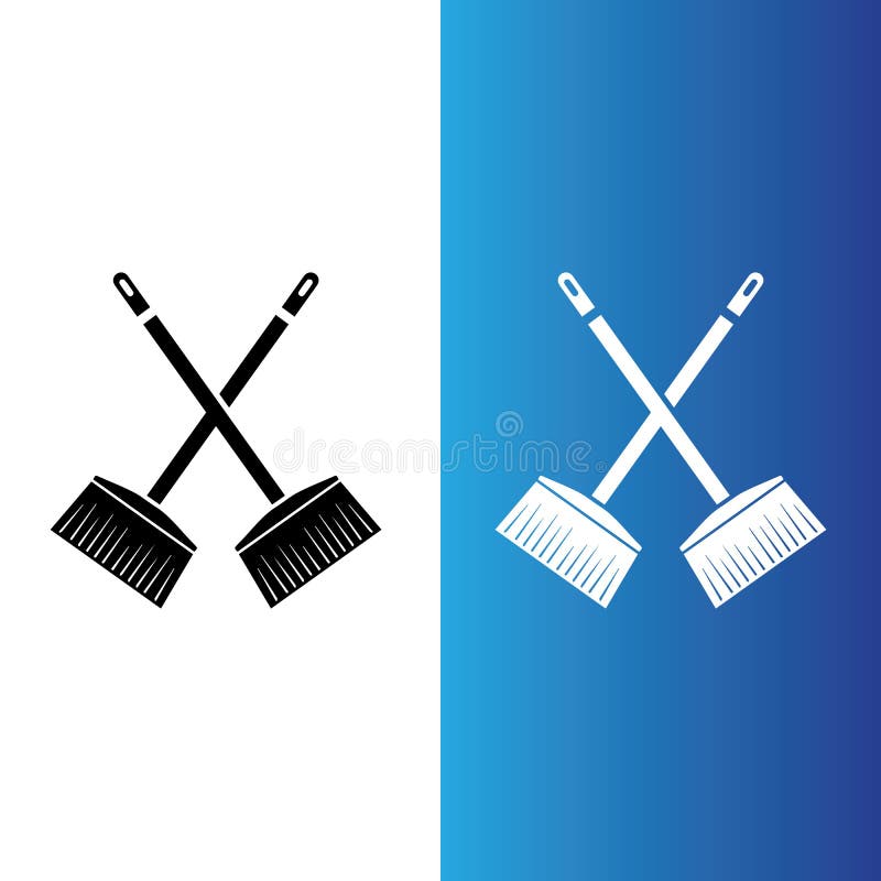 Broom Cleaning Icon Vector Design Stock Vector - Illustration of icons ...
