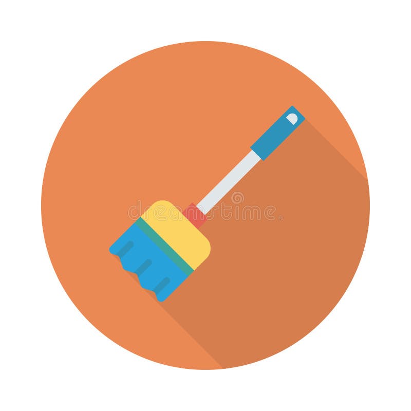 Broom stock illustration. Illustration of floor, exclamation - 102173872