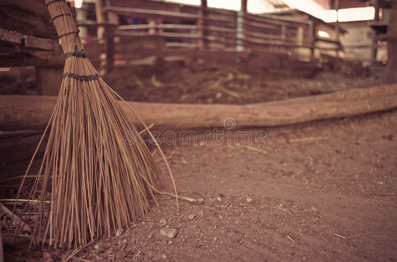 Broom stock image. Image of broom, rural, building, cattle - 113077843