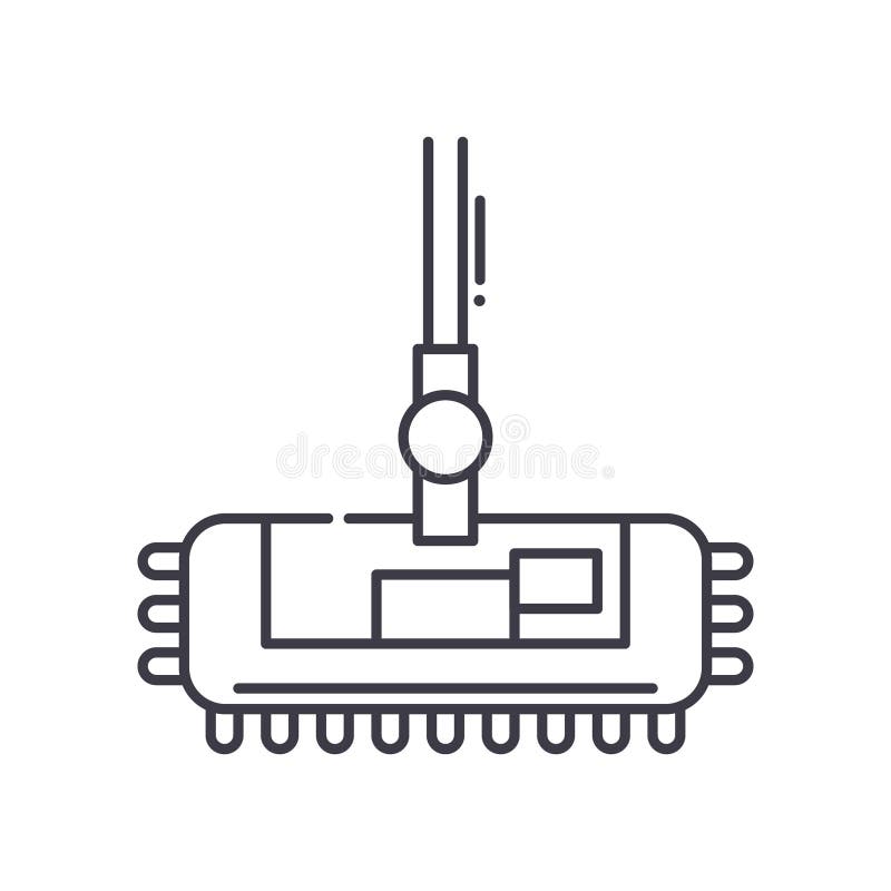 Broom Icon, Linear Isolated Illustration, Thin Line Vector, Web Design ...