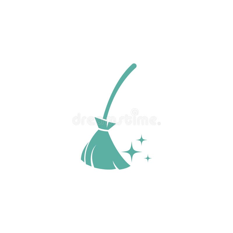 Broom Icon Logo Design Illustration Template Stock Illustration ...