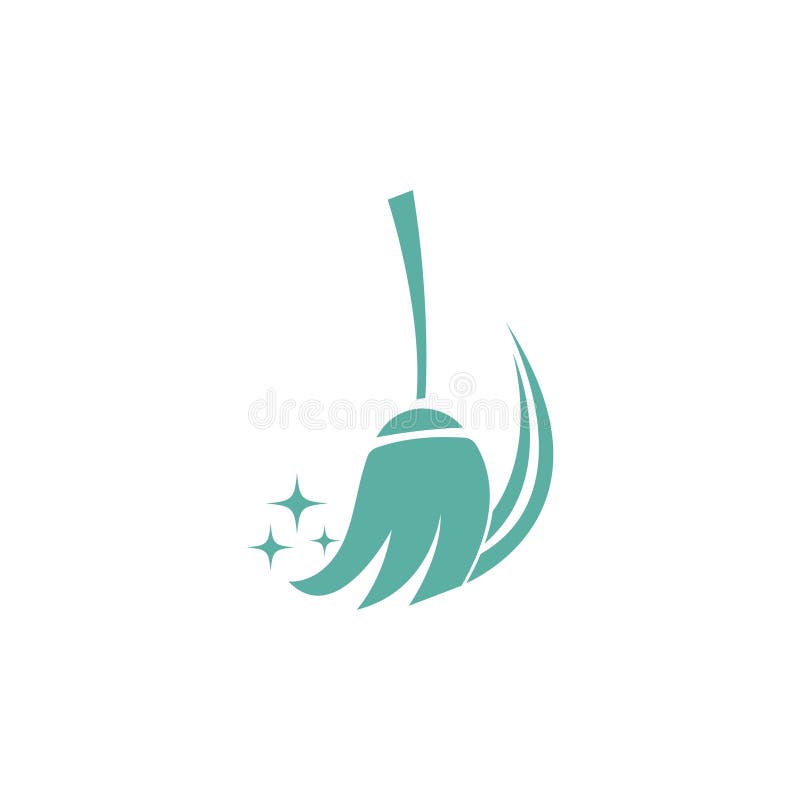 Broom Icon Logo Design Illustration Template Stock Illustration ...