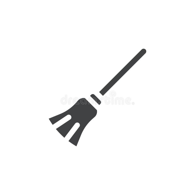 Broom Icon Simple Vector Symbol Stock Vector - Illustration of isolated ...