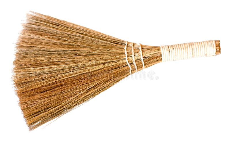 Broom Isolated On A White Background Stock Image - Image of home ...