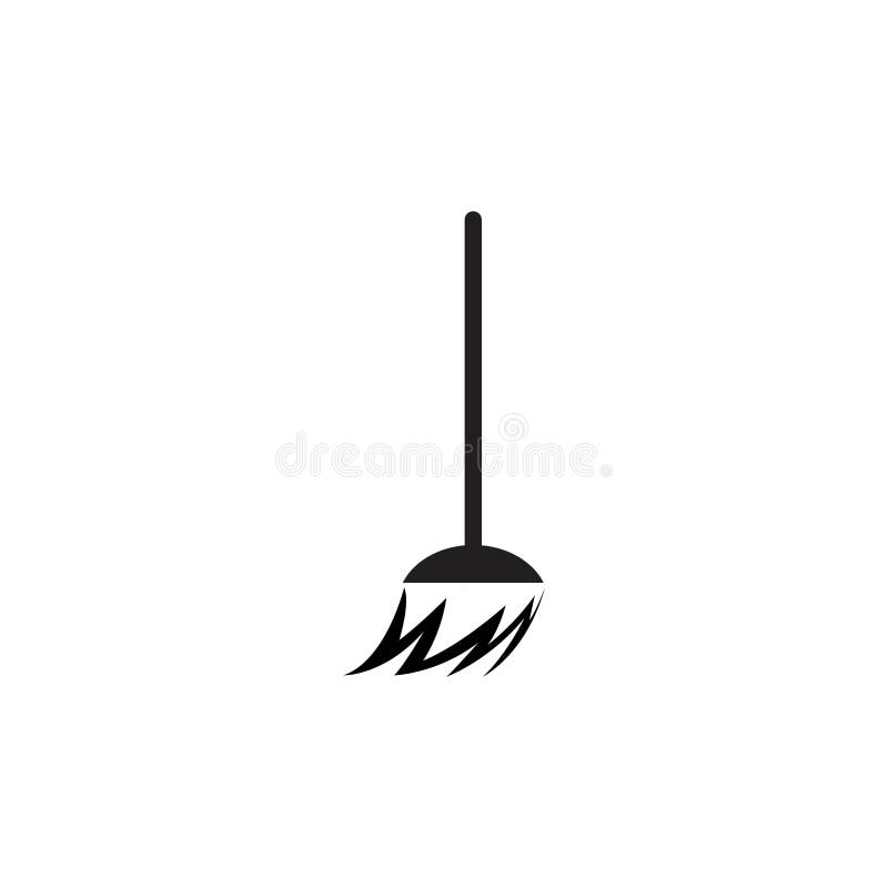Broom logo stock vector. Illustration of cleaner, logo - 196266478