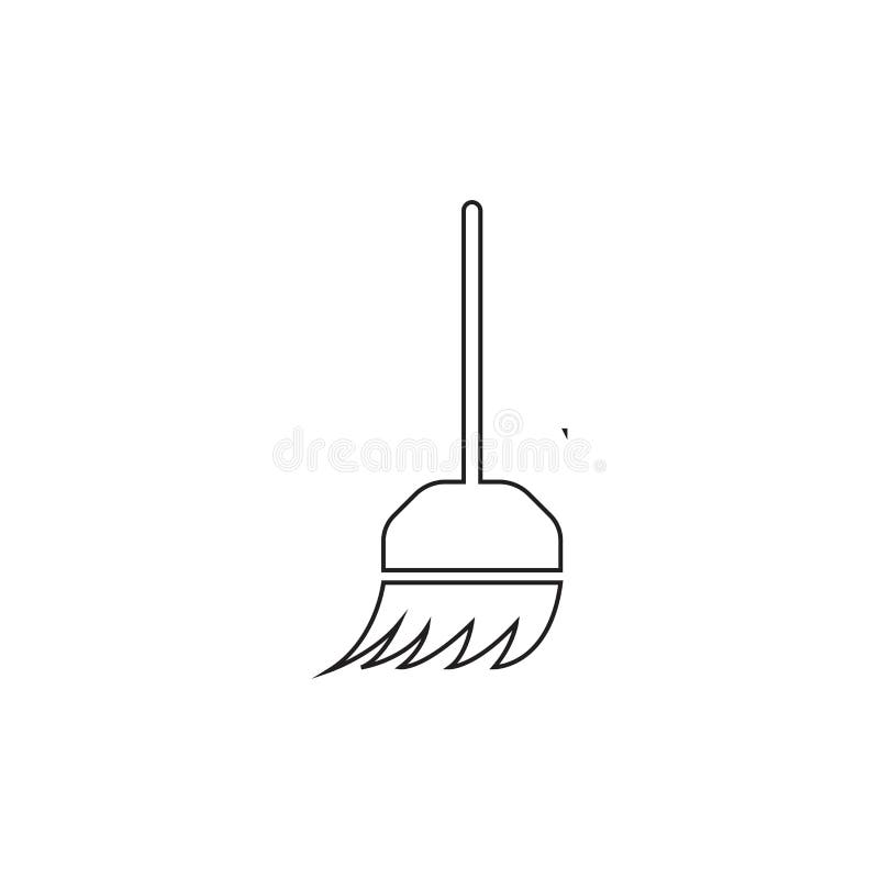 Broom logo stock vector. Illustration of sanitary, pictogram - 196266486