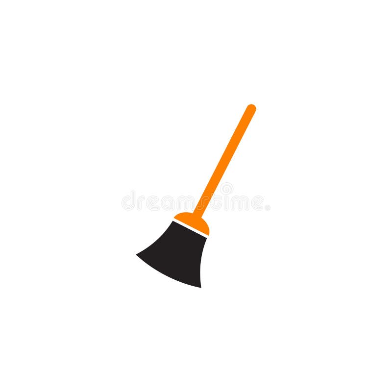 Broom Logo Design Icon Vector Template Stock Vector - Illustration of ...